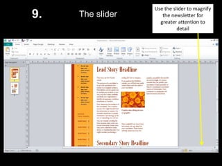 Ms publisher how to create a newsletter | PPTX