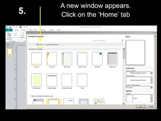 Ms publisher how to create a newsletter | PPTX