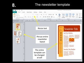 Ms publisher how to create a newsletter | PPTX