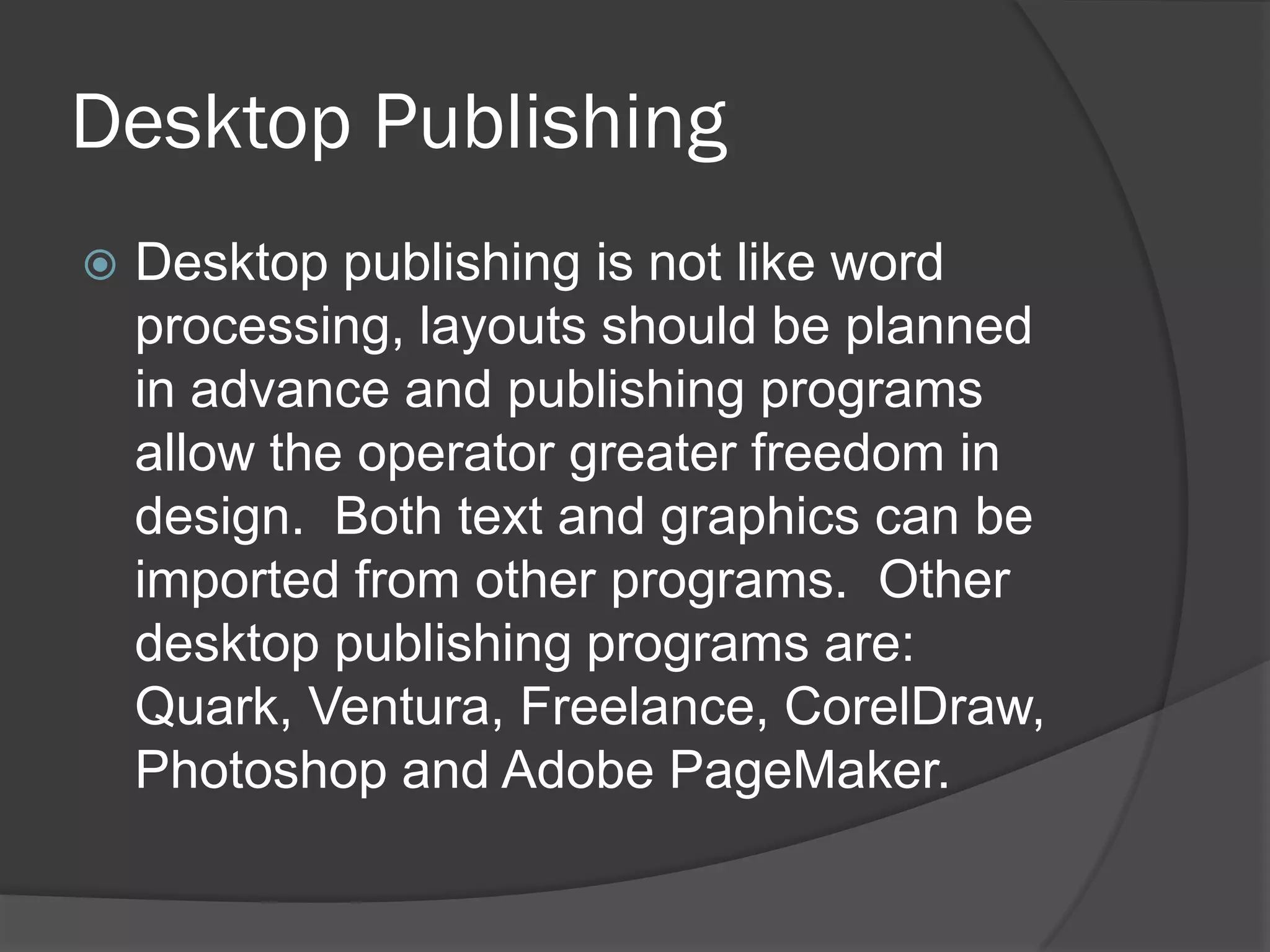 Ms publisher parts and functions | PPSX