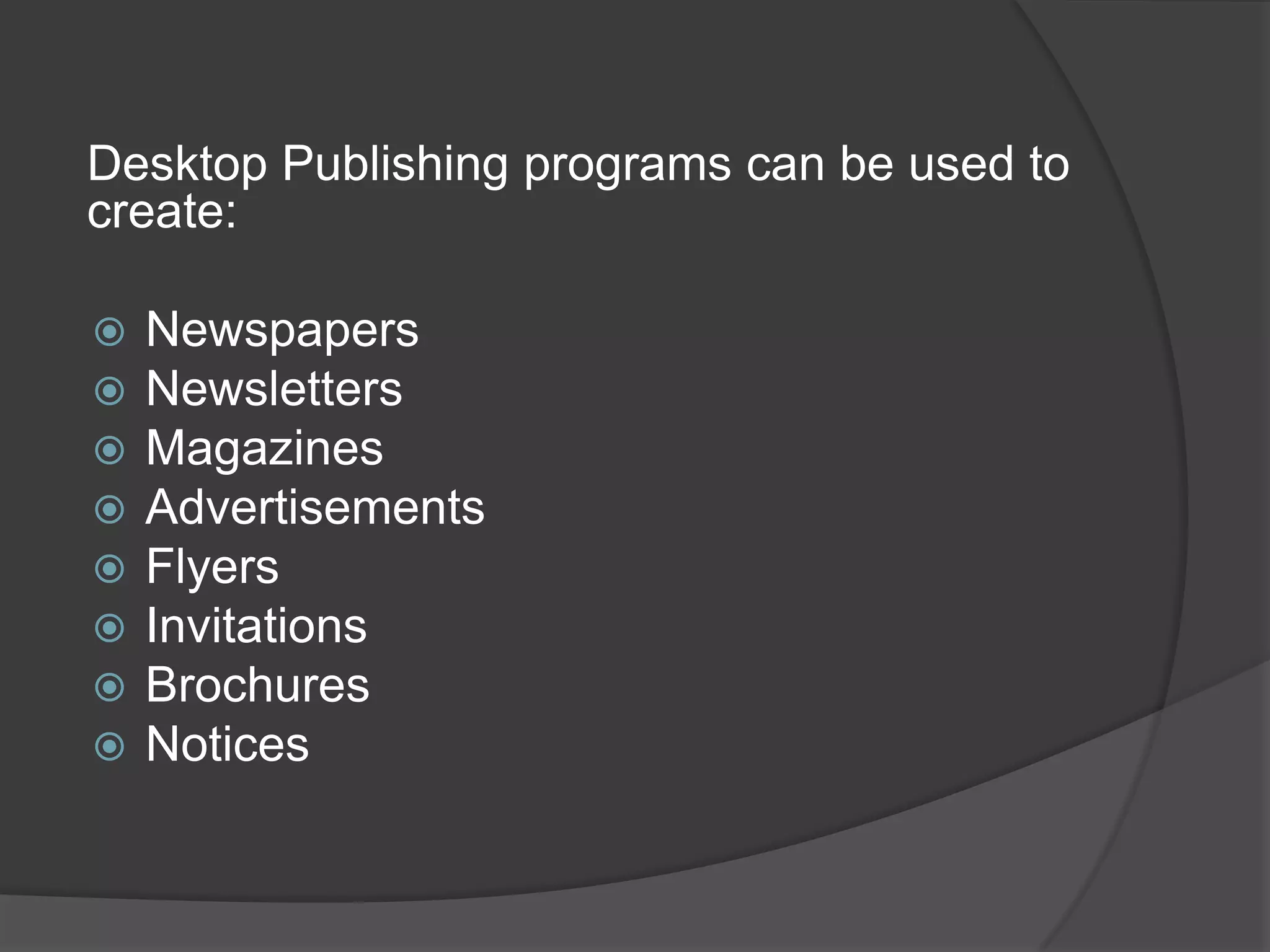 Ms publisher parts and functions | PPSX