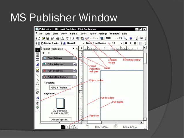 Ms publisher parts and functions | PPSX