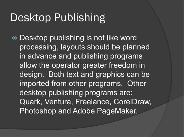 Ms publisher parts and functions | PPSX