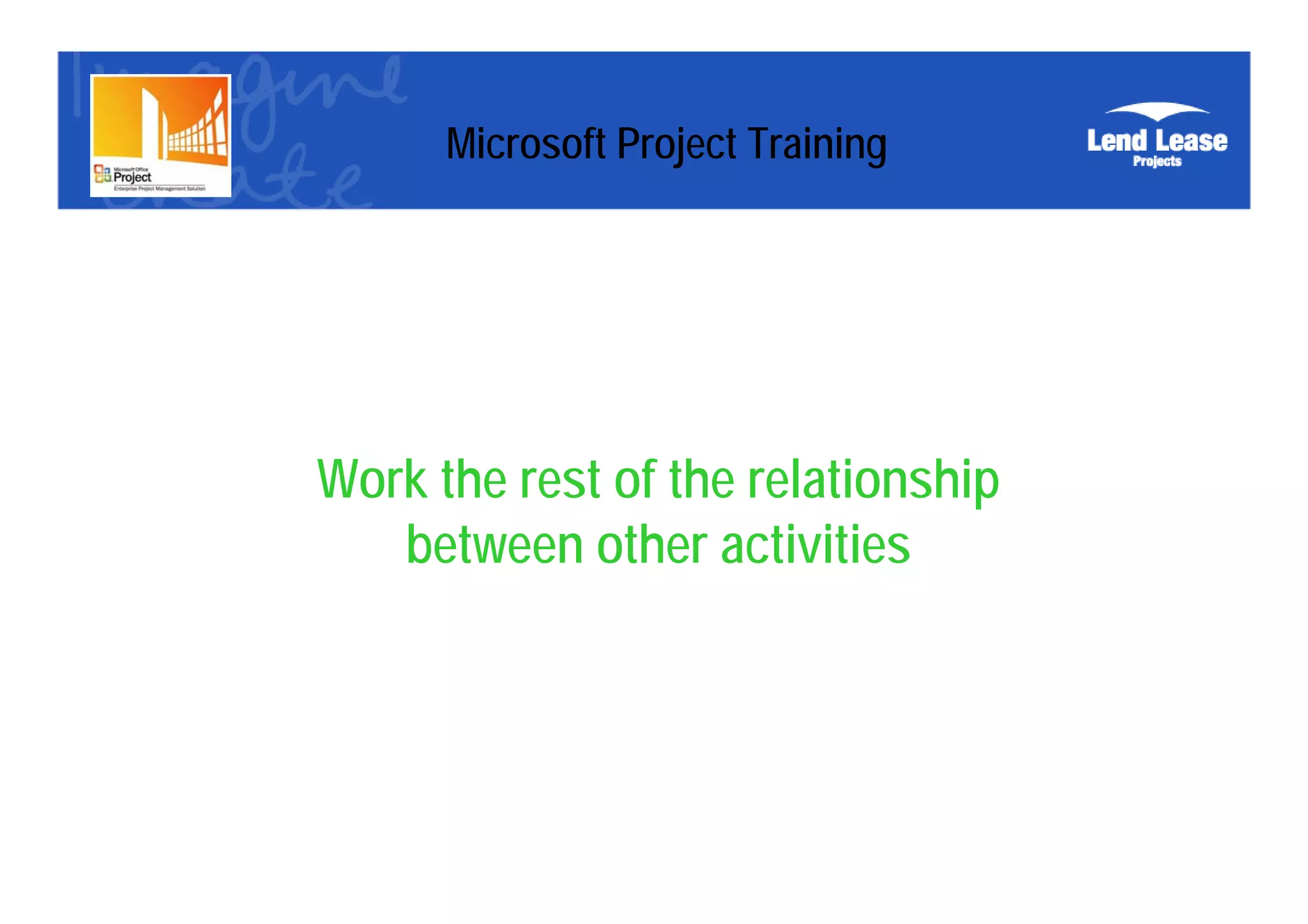 Microsoft Project Beginners Workshop | PPT