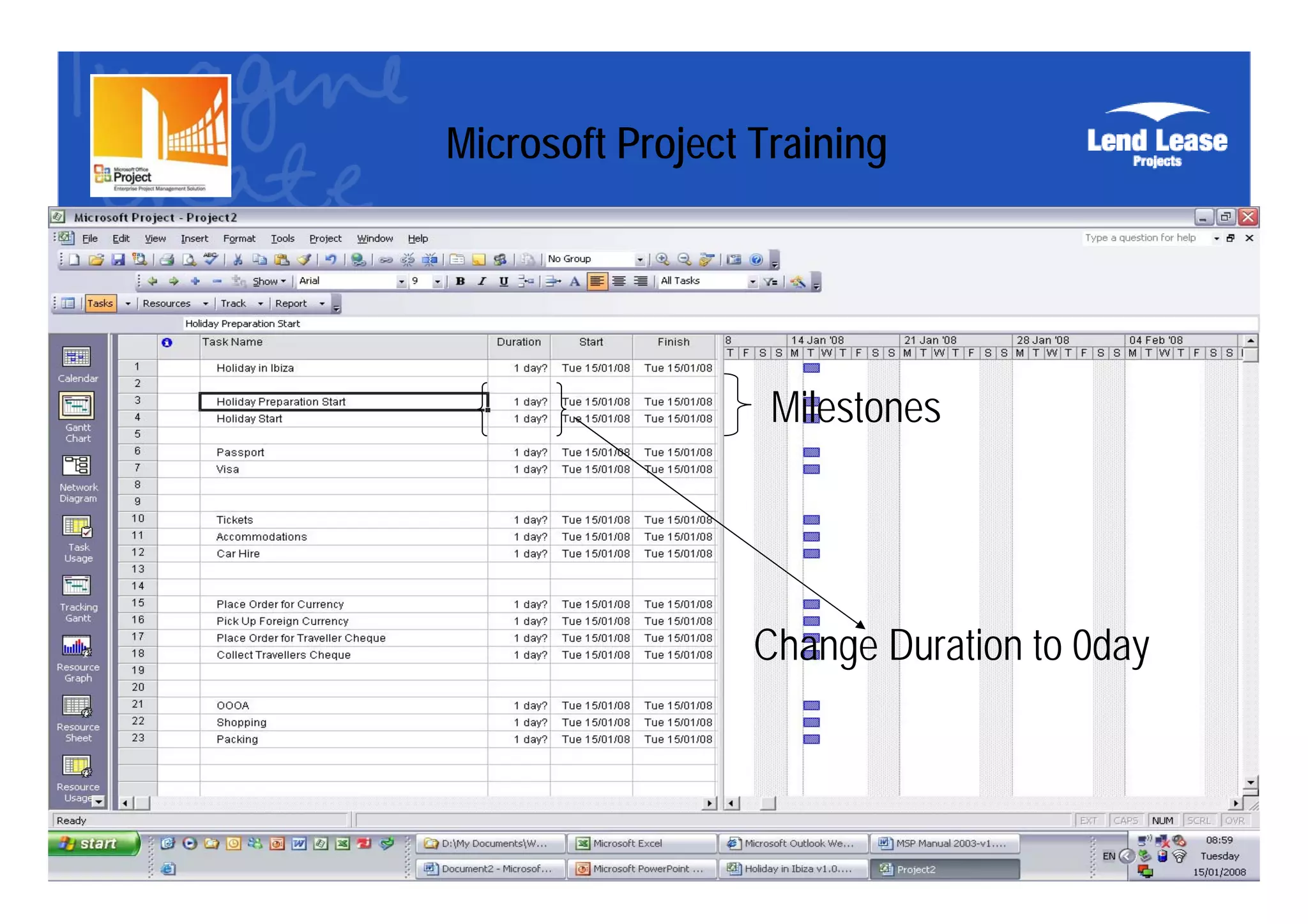 Microsoft Project Beginners Workshop | PPT