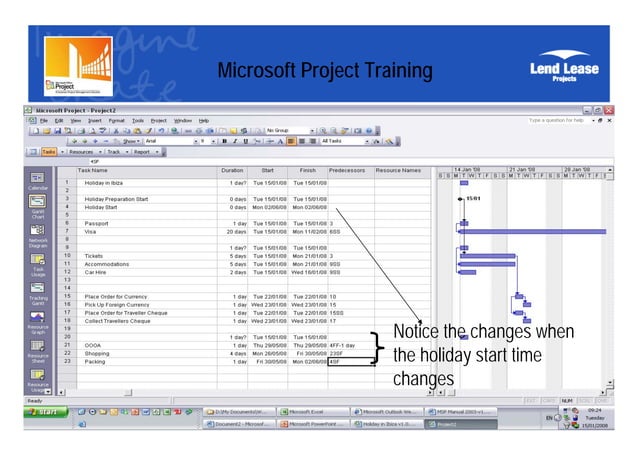 Microsoft Project Beginners Workshop | PPT