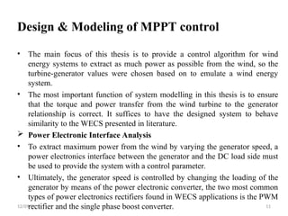 MPPT CONTROL FOR WIND ENERGY CONVERSION SYSTEM | PPT