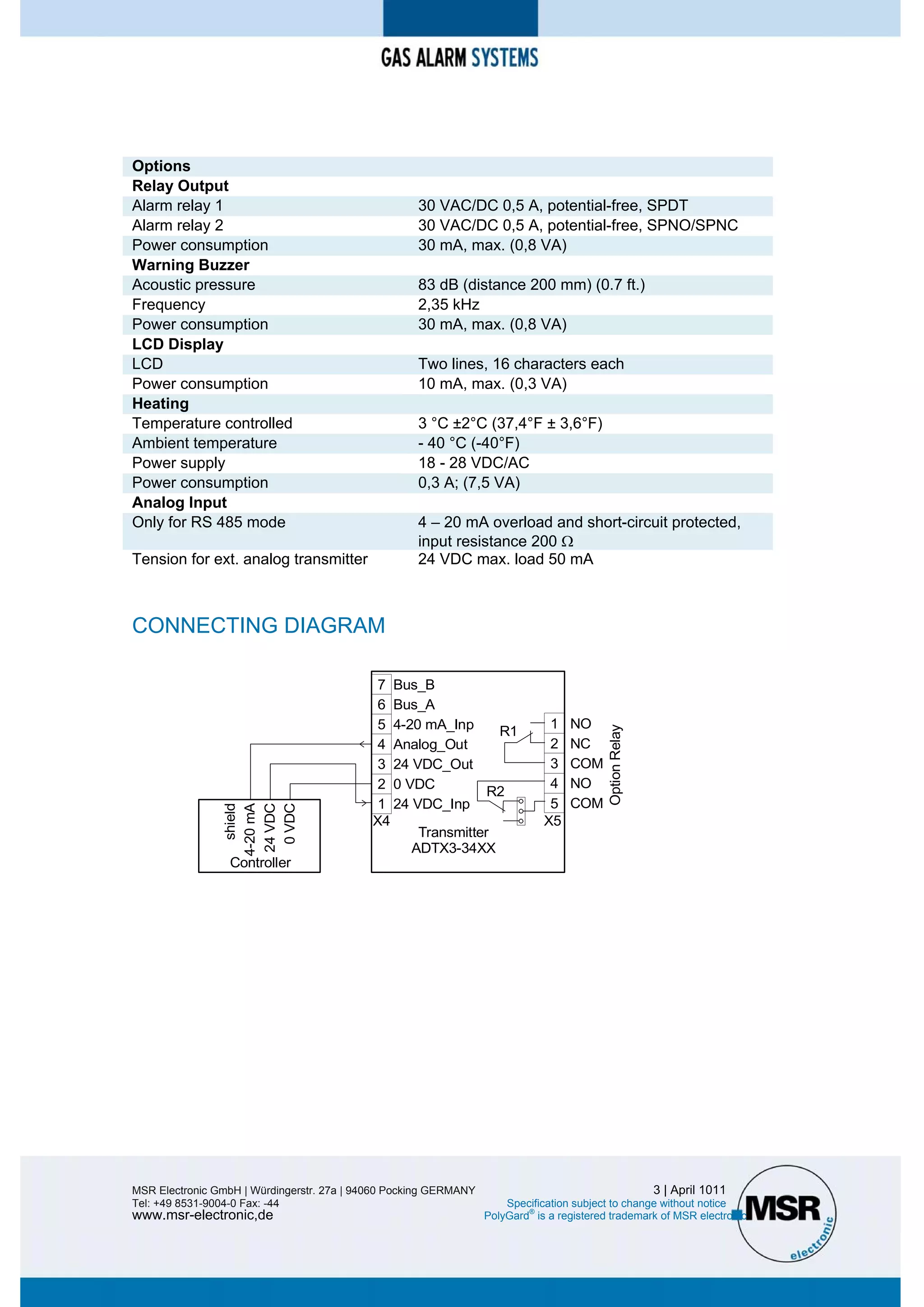 Msr adt-03-3430-benzene-gas-sensor | PDF