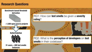 Investigating Severity Thresholds for Test Smells | PPT