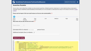 Investigating Severity Thresholds for Test Smells | PPT