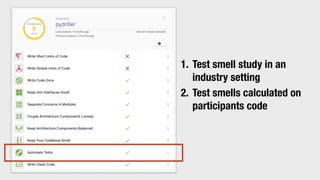 Investigating Severity Thresholds for Test Smells | PPT