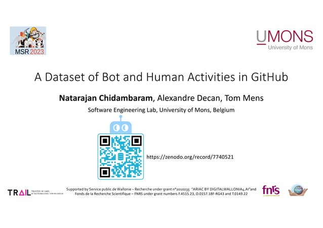 A Dataset of Bot and Human Activities in GitHub | PDF | Technology & Computing
