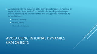 MS Recommendations - Dynamics 365 | PPTX