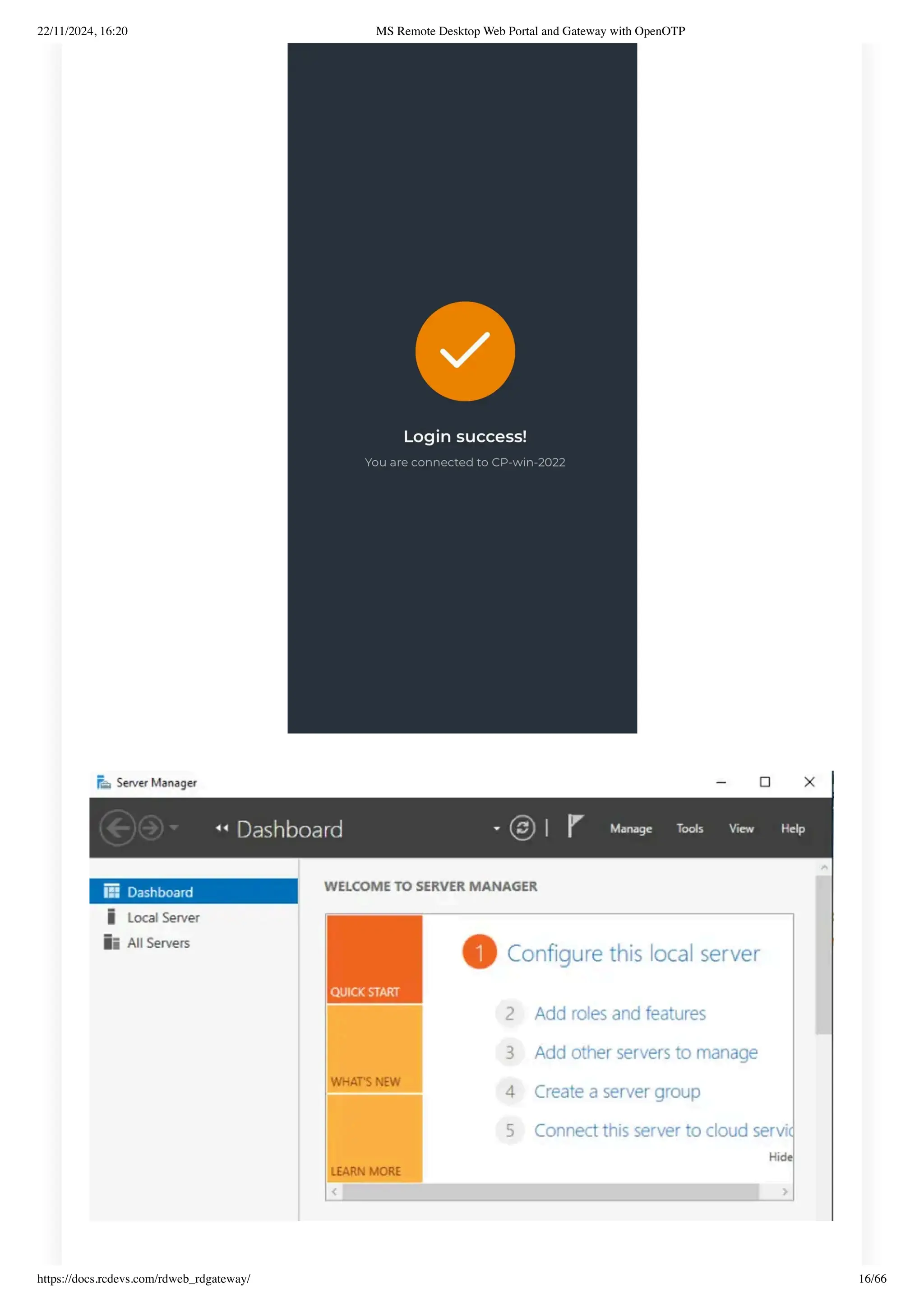 MS Remote Desktop Web Portal and Gateway With OpenOTP | PDF