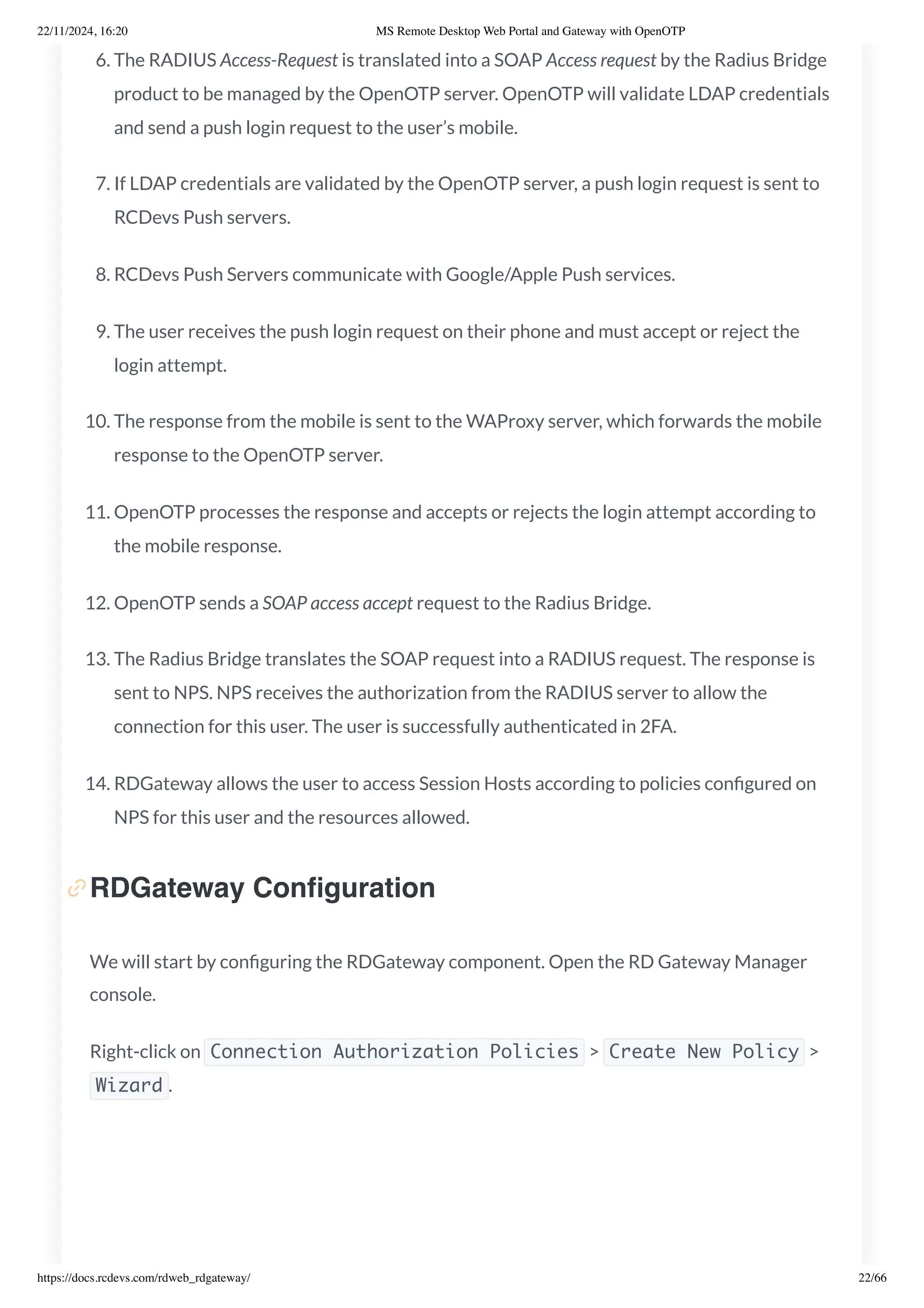 MS Remote Desktop Web Portal and Gateway With OpenOTP | PDF