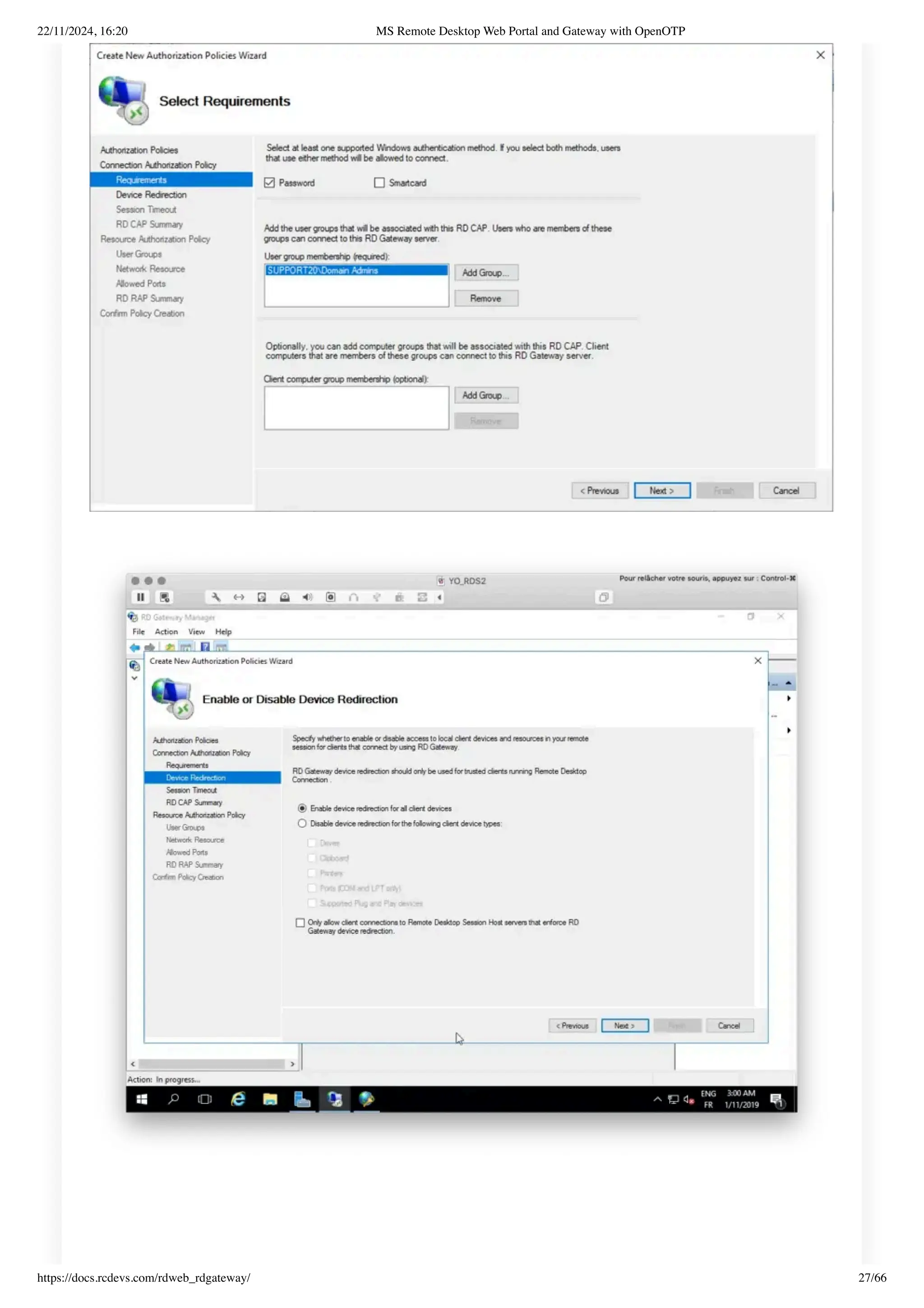 MS Remote Desktop Web Portal and Gateway With OpenOTP | PDF