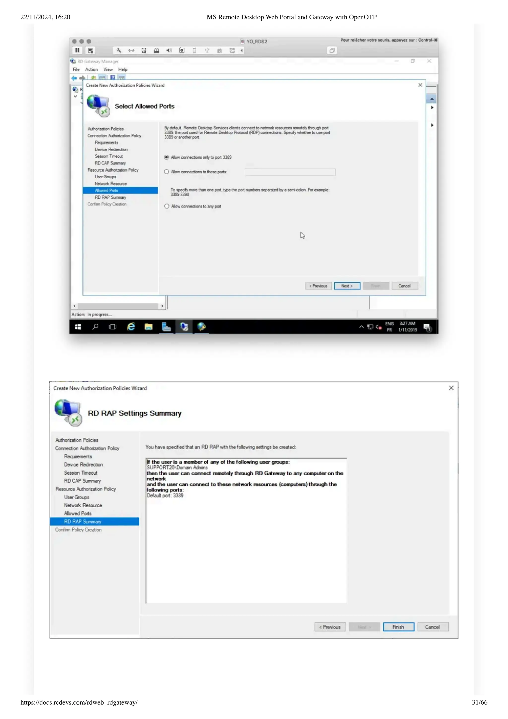 MS Remote Desktop Web Portal and Gateway With OpenOTP | PDF
