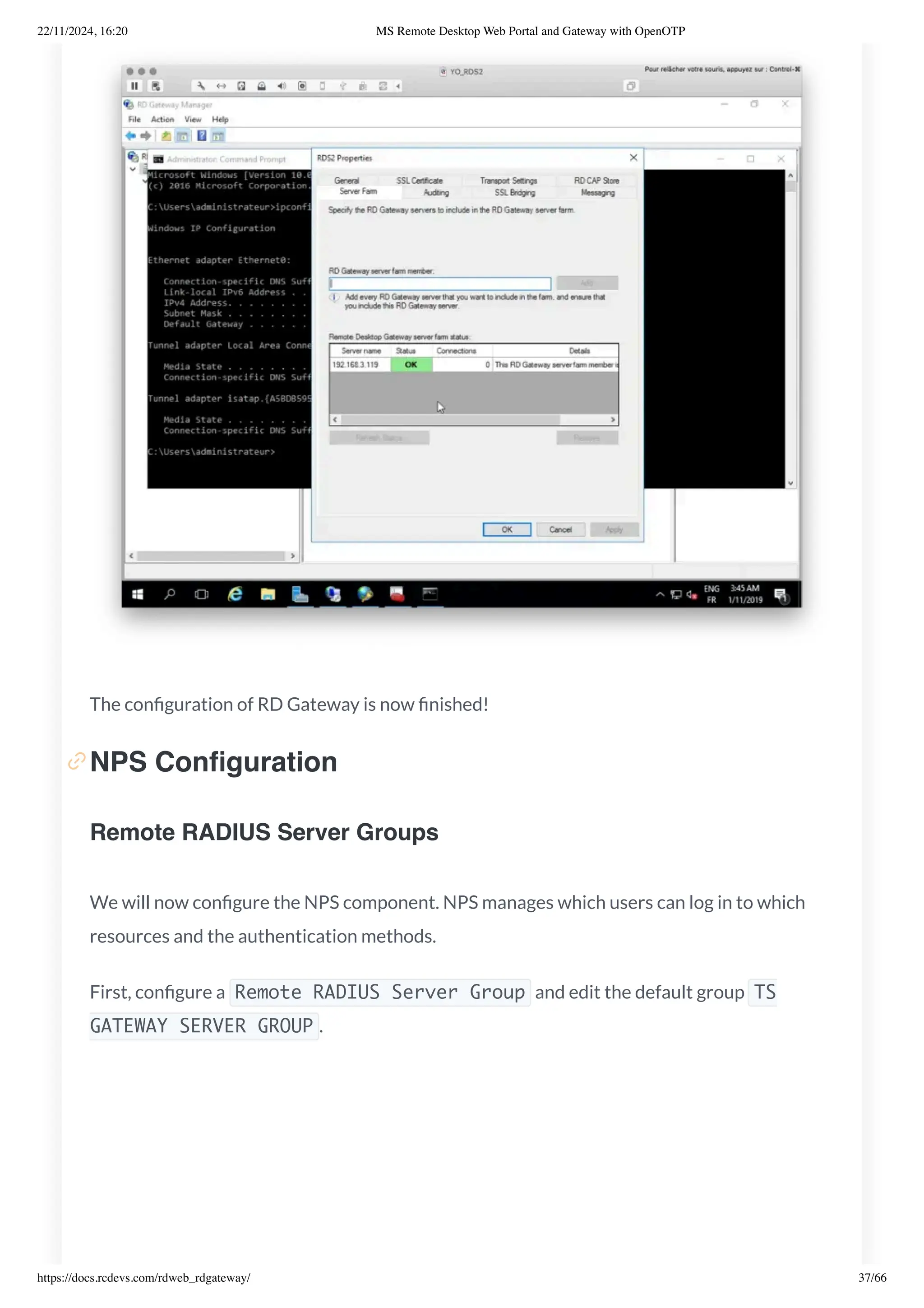 MS Remote Desktop Web Portal and Gateway With OpenOTP | PDF