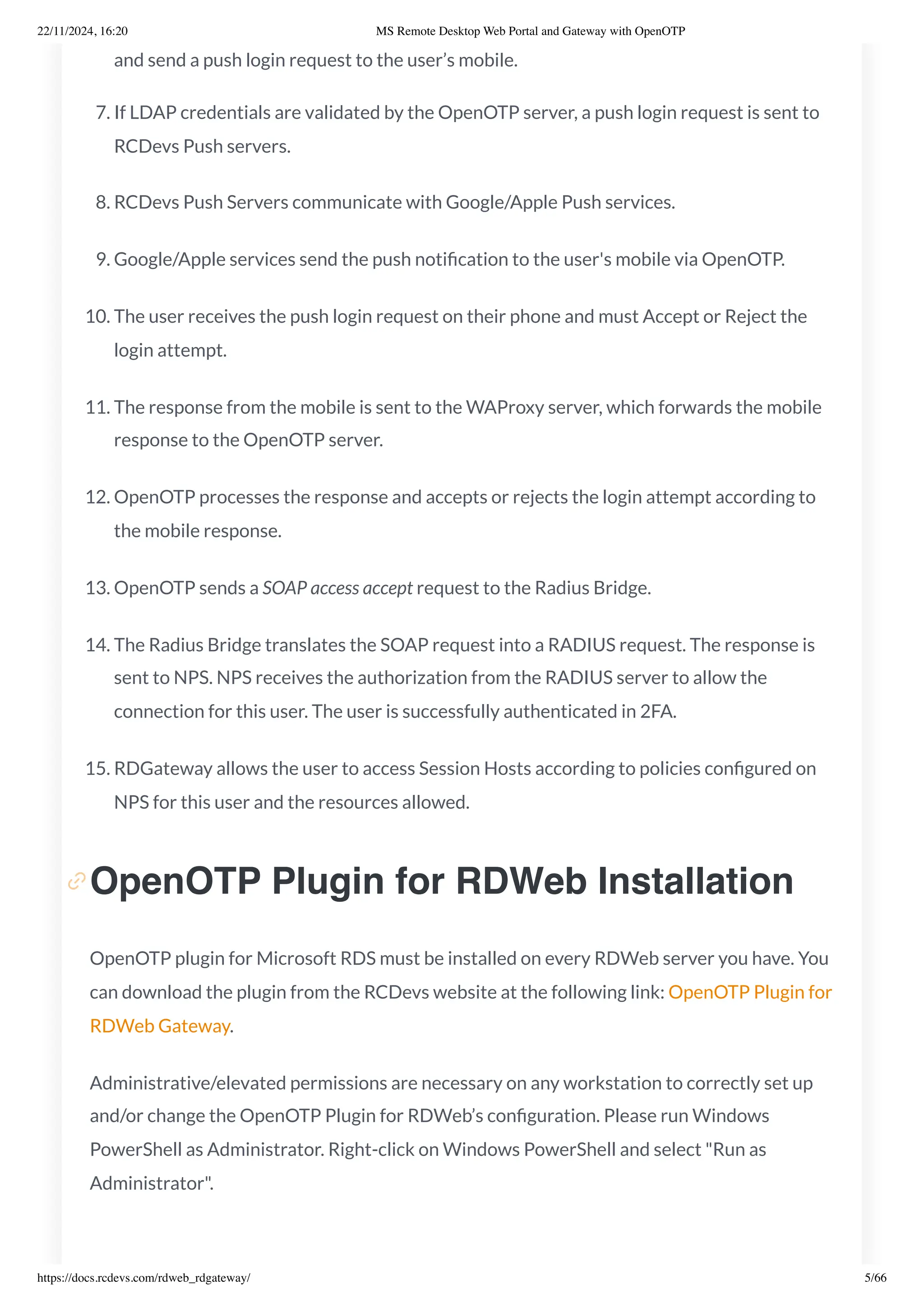 MS Remote Desktop Web Portal and Gateway With OpenOTP | PDF
