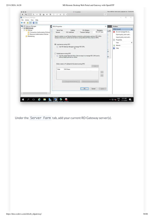 MS Remote Desktop Web Portal and Gateway With OpenOTP | PDF