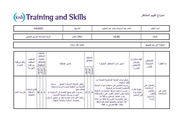 MS Risk Assessment_Arabic.docx