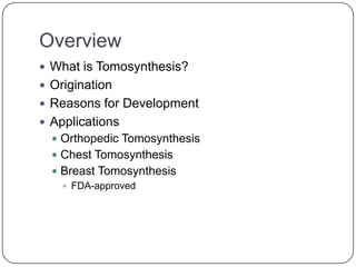 MSRT Tomosynthesis Presentation | PPTX