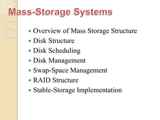 Mass Storage Structure | PPTX