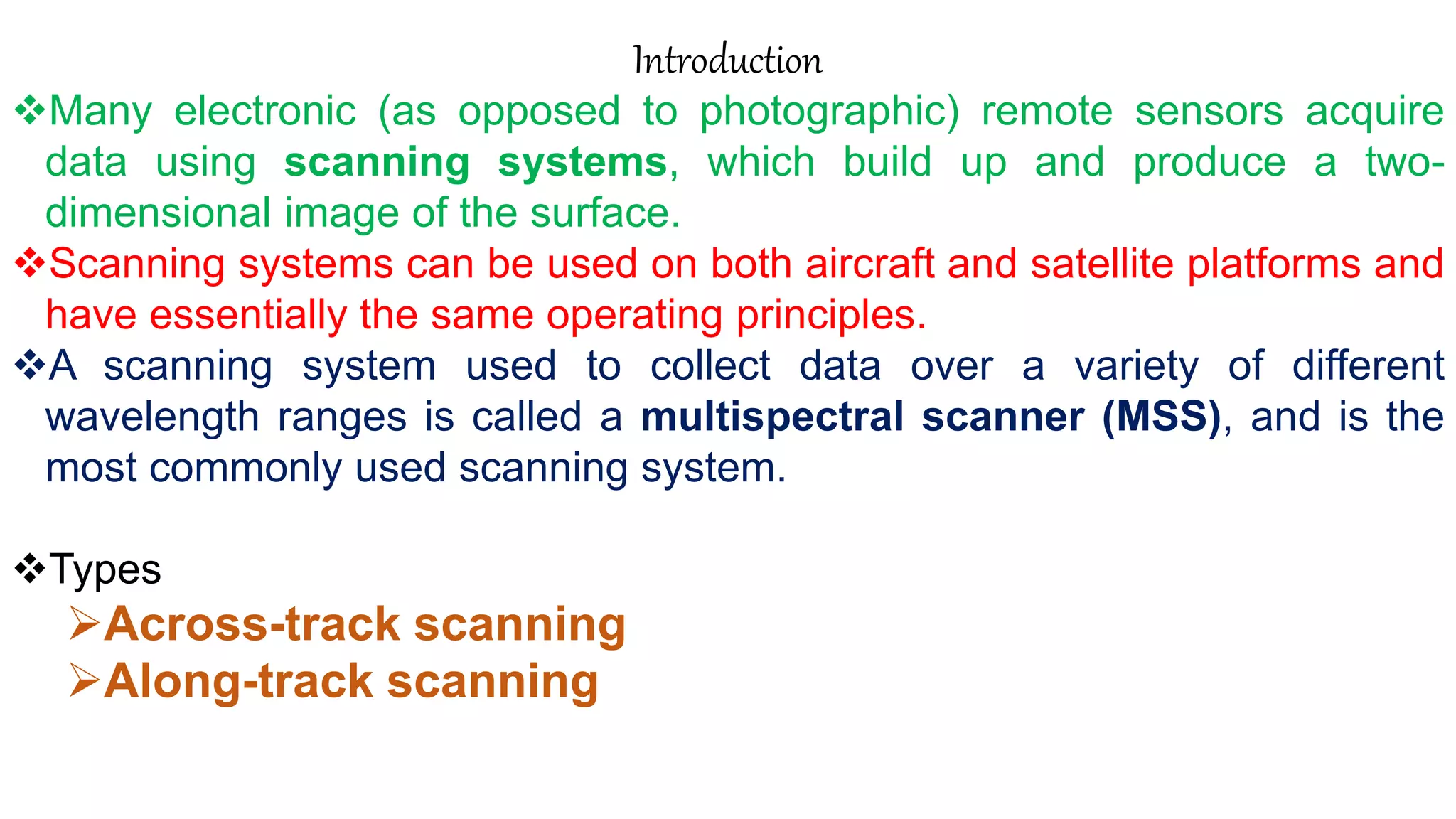 Multi Spectral Scanning Systems | PPTX