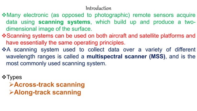 Multi Spectral Scanning Systems | PPTX | Physics | Science