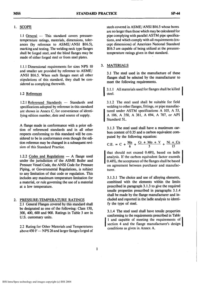Mss sp-44 steel pipeline flanges | PDF | Technology & Computing