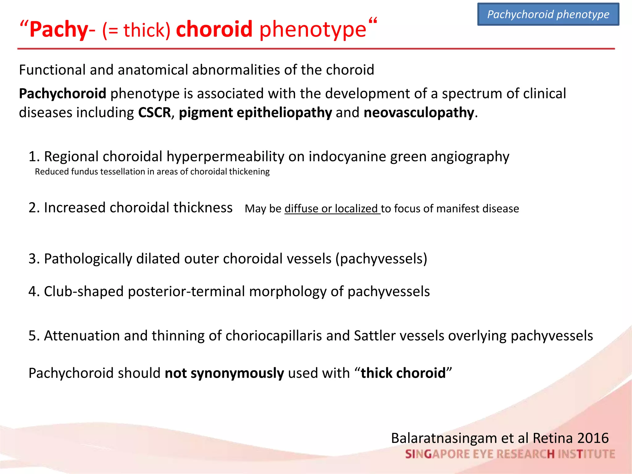 Pachychoroid spectrum diseases | PPTX