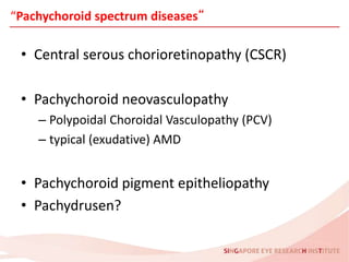 Pachychoroid spectrum diseases | PPTX