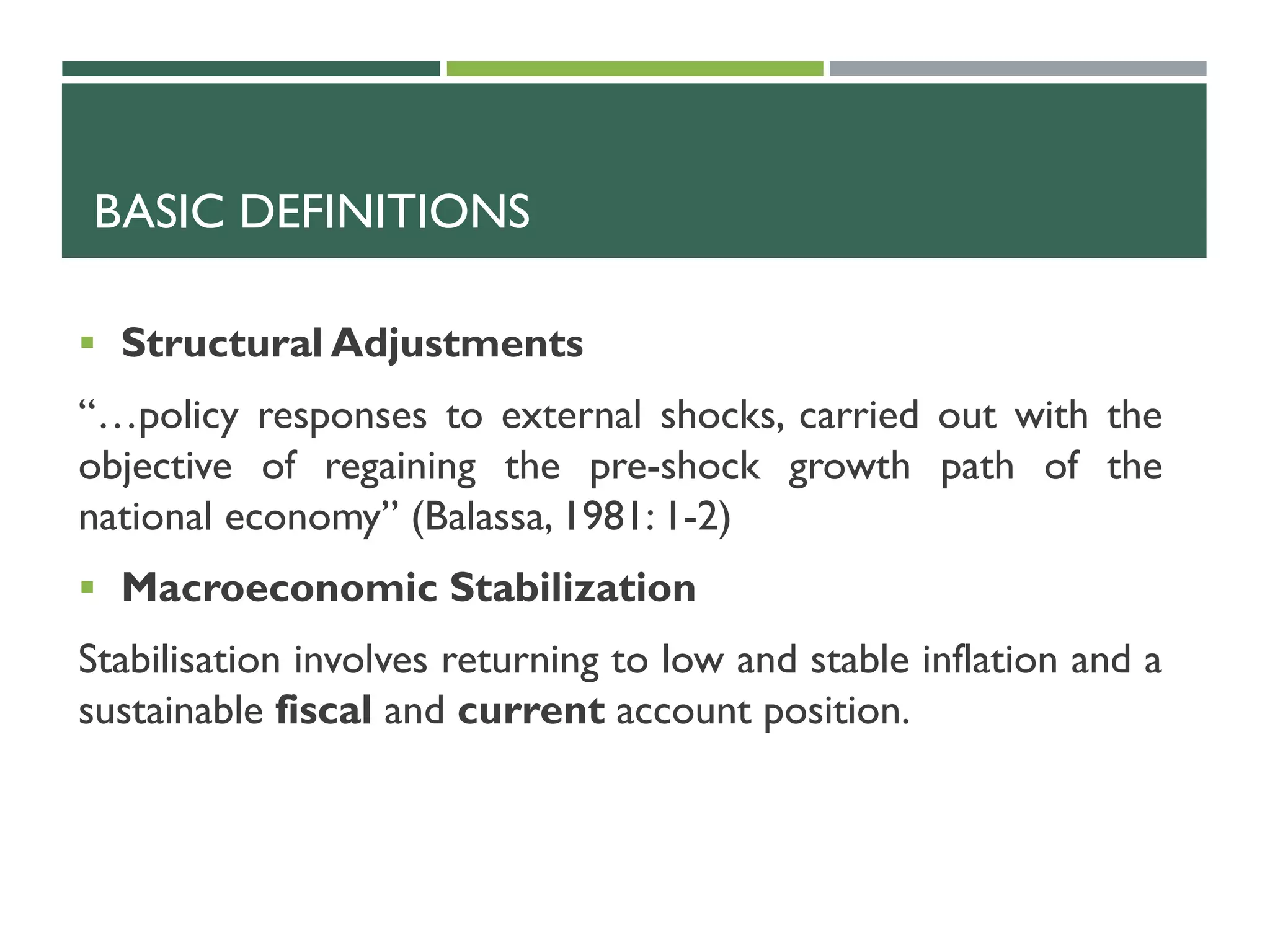 Macro-economic stabilisation and structural adjustment in India (1991 ...