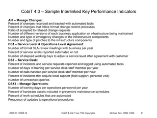 CobiT, Val IT & Balanced Scorecards | ODP
