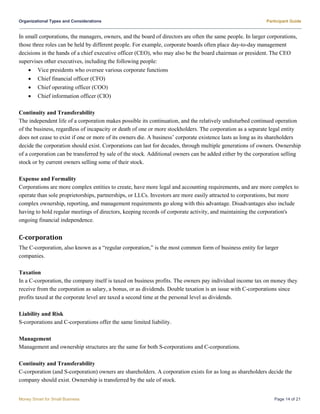 Participant Guide org types | PDF