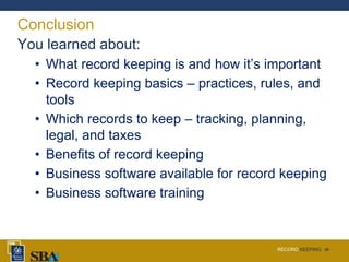 Record Keeping | PPTX