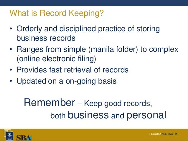Record Keeping