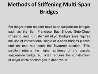 Multi span suspension bridges | PPTX