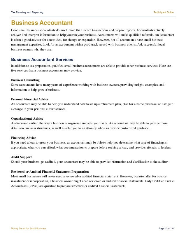 Participant Guide Mssb taxes