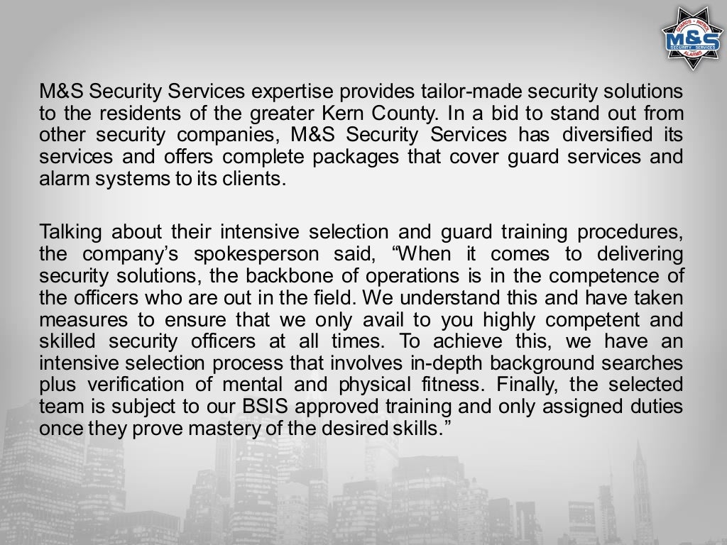 M S Security Services Is Offering Secure Video Surveillance And Alarm M S Security Services Is Offering Secure Video Surveillance And Alarm