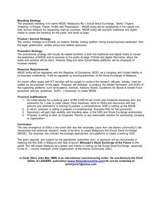 A Strategic Framework for the Creation of Malaysia's First Social Stock ...