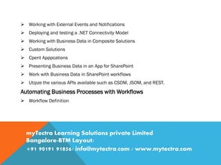 The Best MS Sharepoint 2013 Development in Bangalore | PDF