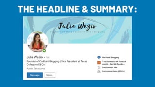 MSS LinkedIn Workshop | PDF | Resume Writing and Advice | Job Search