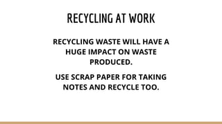 5 Ways To Reduce Office Waste | PPTX