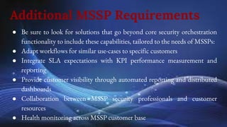 MSSP Security Orchestration Shopping List | PPTX