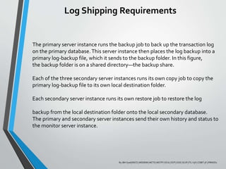SQL Server Disaster Recovery Implementation | PPT