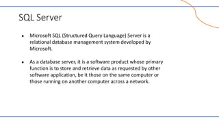 Ms sql server | PPTX