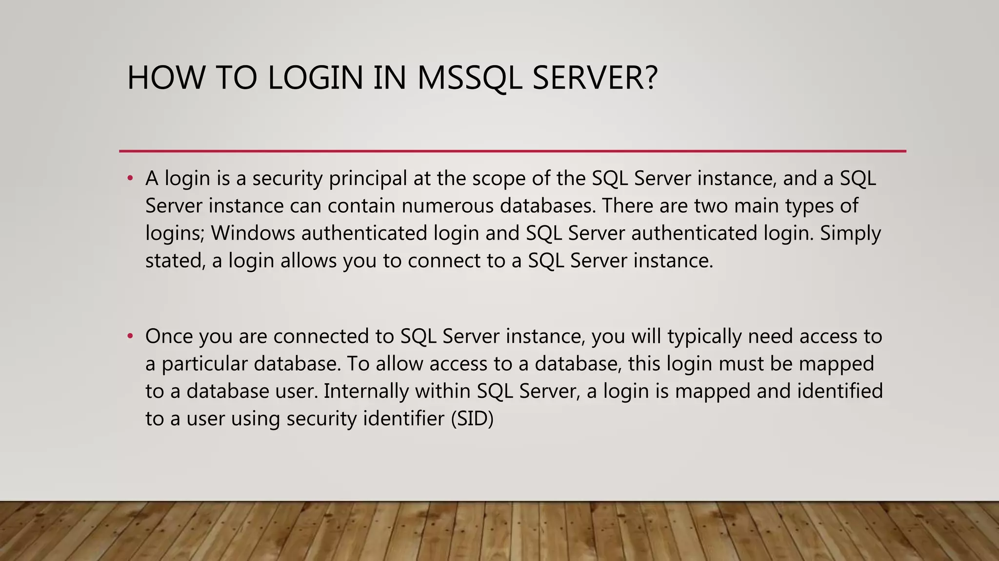 MSSQL SERVER | PPT