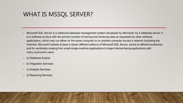 MSSQL SERVER | PPT
