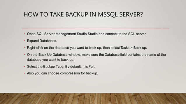 MSSQL SERVER | PPT